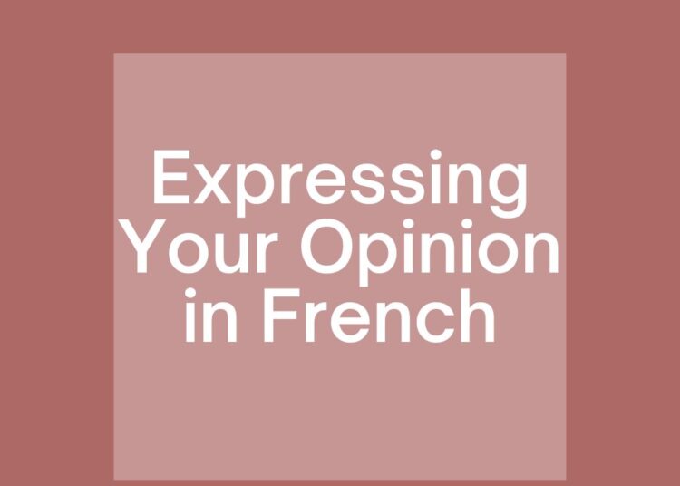 15 Ways to say “IN MY OPINION” in French - NeedFrench