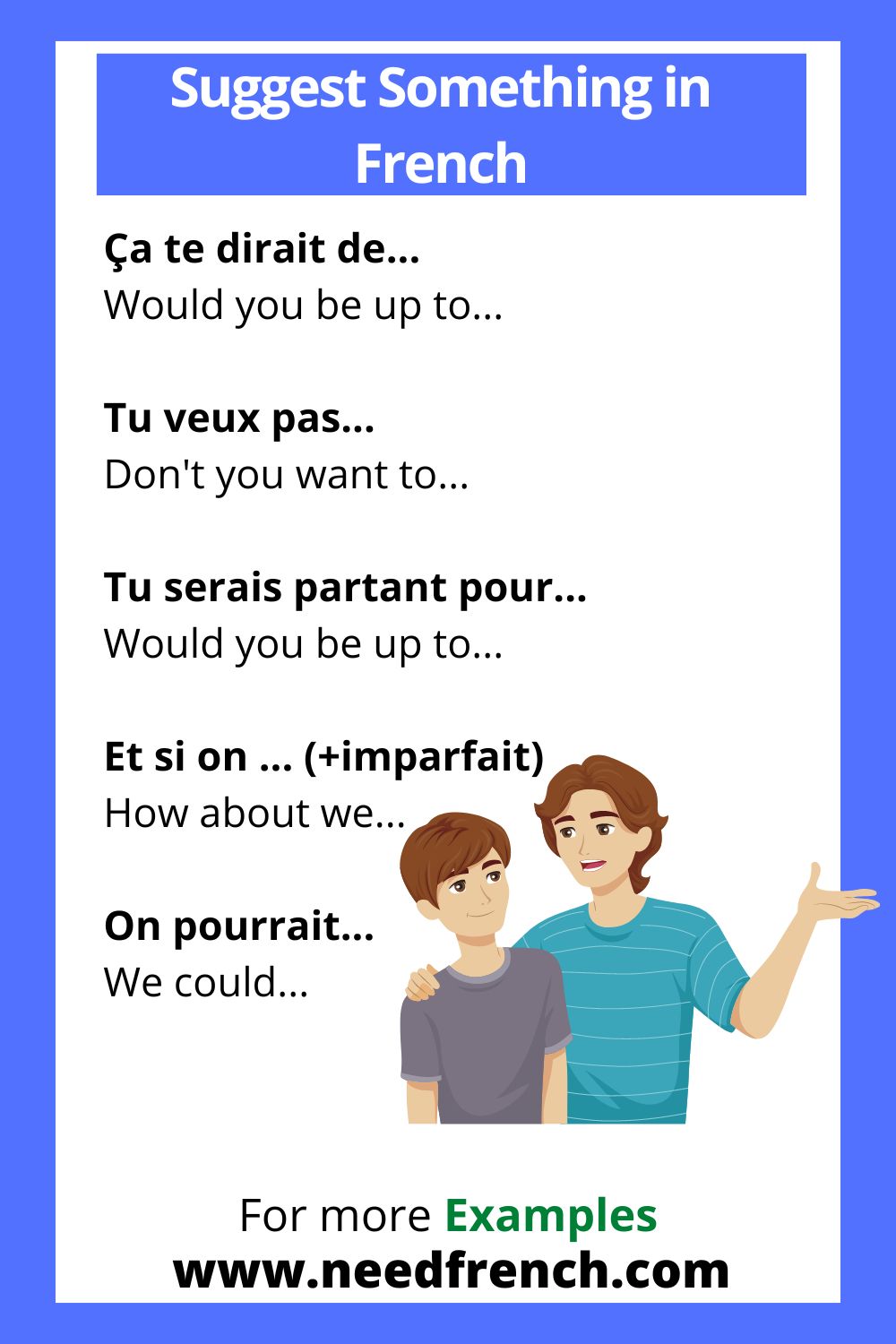 Suggest Something in French - NeedFrench