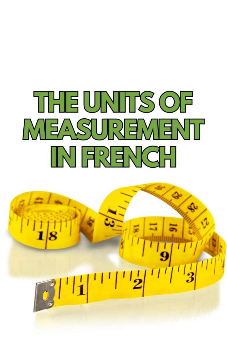 The units of measurement in French - NeedFrench