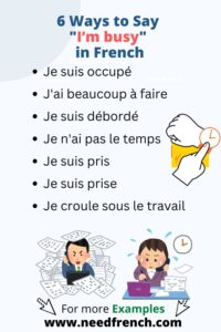 6 Useful Ways to Say "I'm Busy" in French - NeedFrench