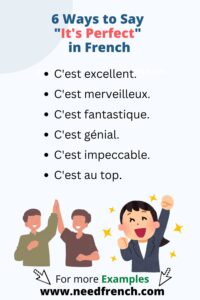 6 Great Ways to Say "It's Perfect" in French - NeedFrench