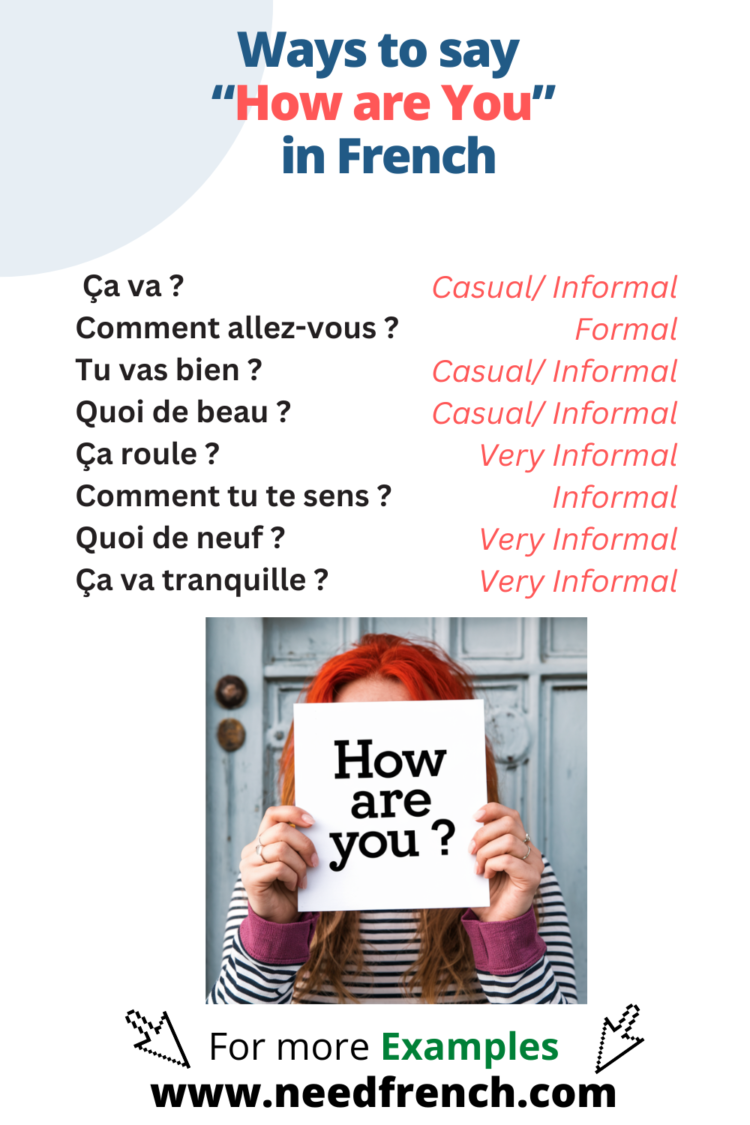 Ways to Say "How Are You" in French - NeedFrench