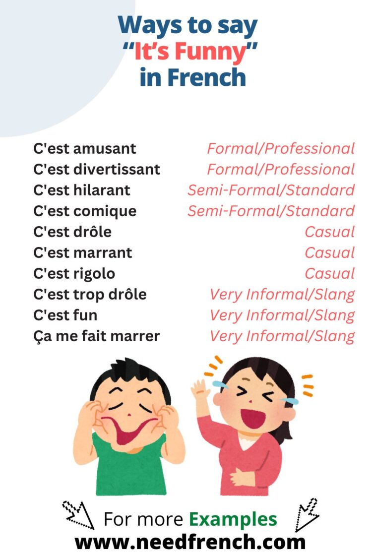Ways to Say "It's Funny" in French - NeedFrench